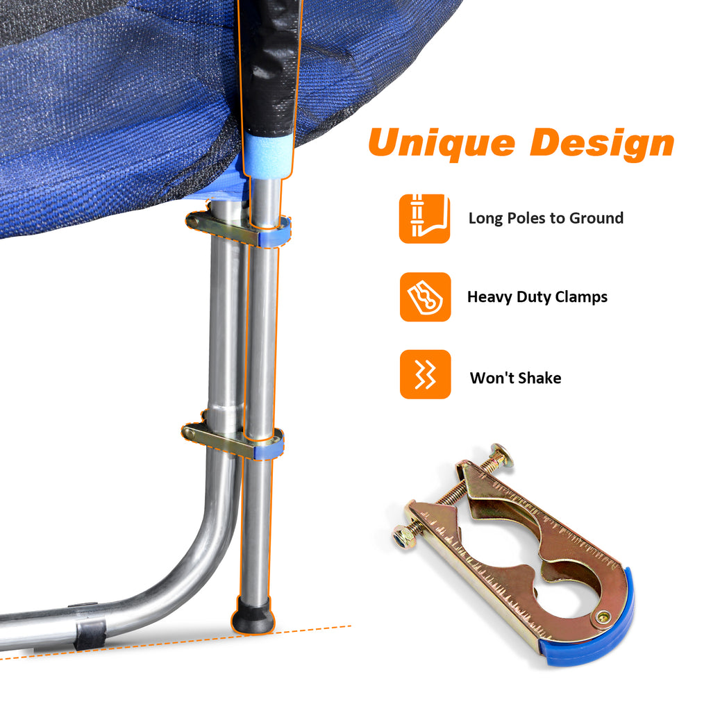 ExacMe Outdoor Trampoline No Net, Trampoline without Enclosure 16 15 1